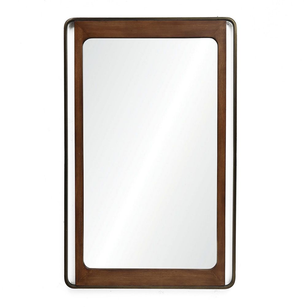 LuxenHome 45-Inch Tall Rectangular Rustic Open Metal Frame Accent Wall ...