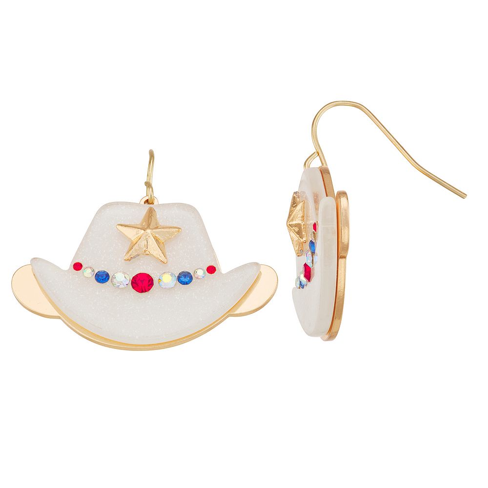 Celebrate Together™ Americana Cowboy Hat Dangle Earrings