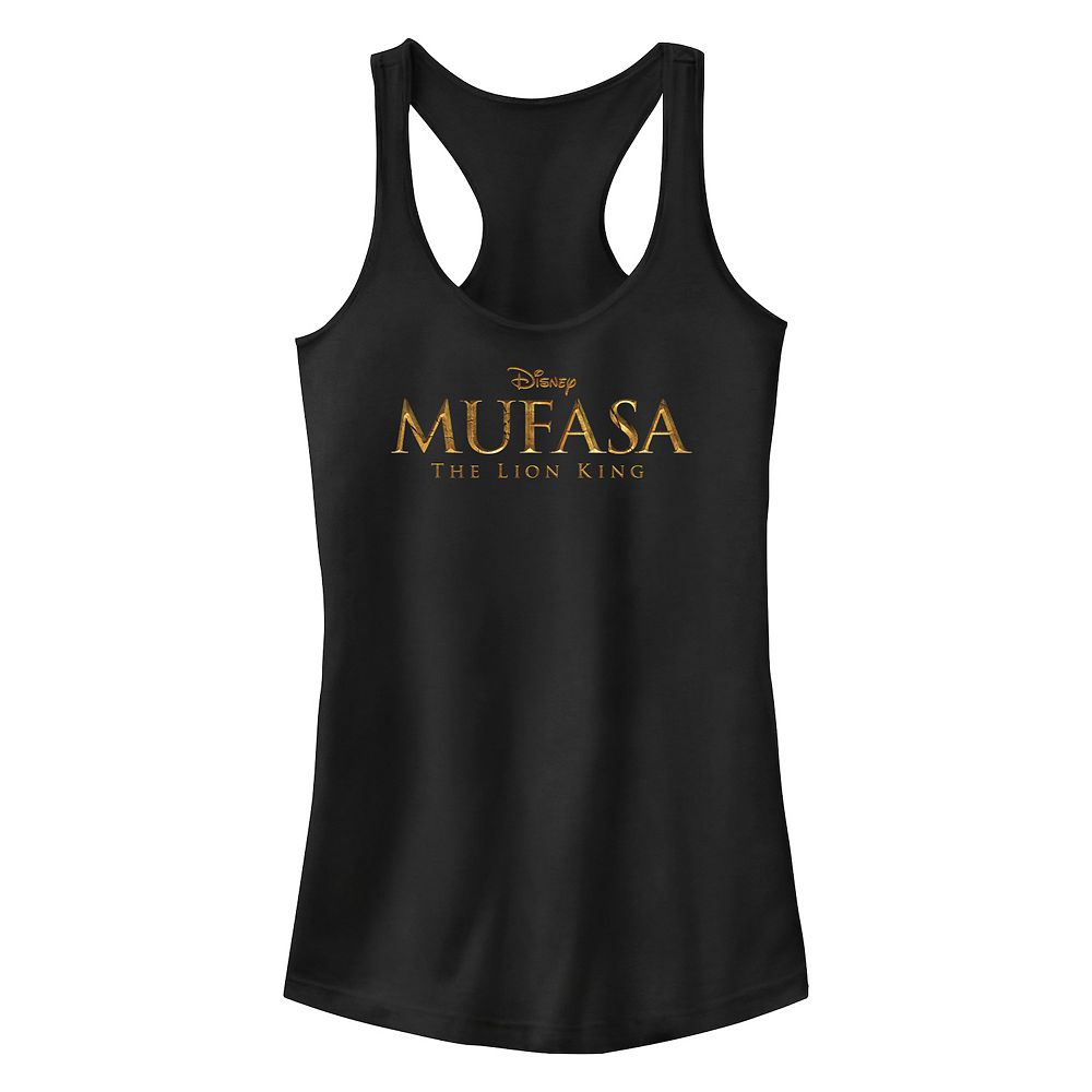 Disney's Mufasa The Lion King Title Logo Juniors' Racerback Tank Top