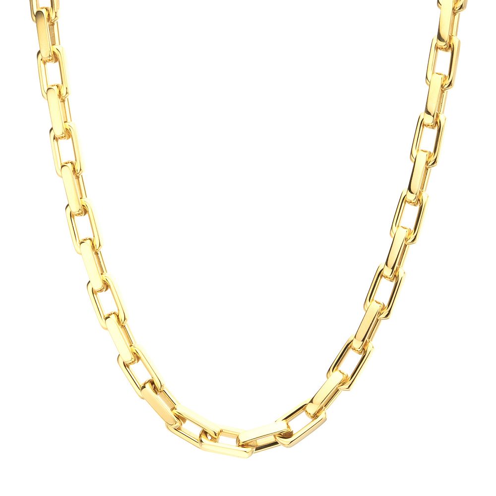 Men's DANTE Gold Tone Oversized Square Link Chain Necklace