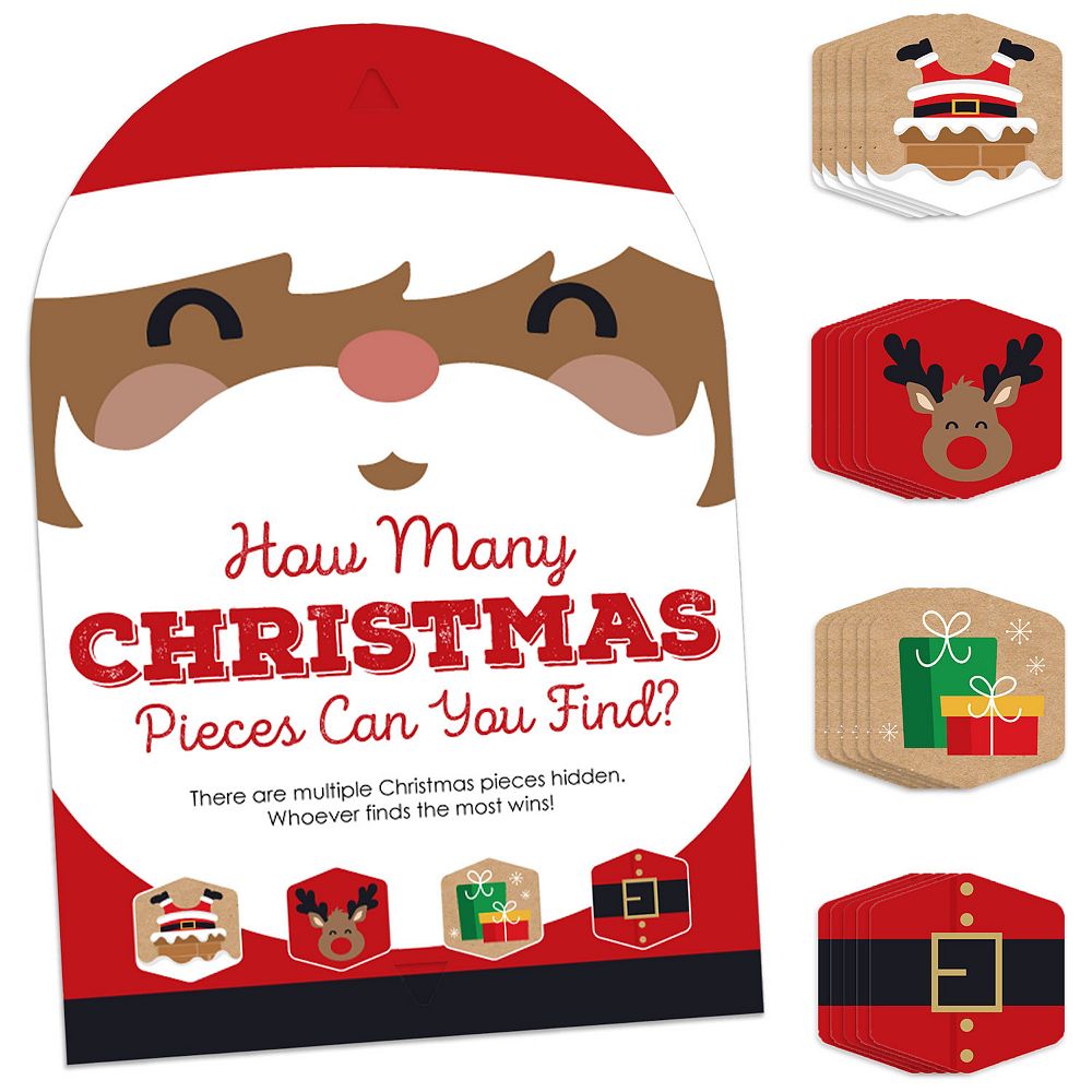Big Dot of Happiness Jolly Santa Claus Christmas Party Scavenger Hunt ...