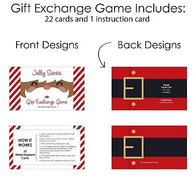 Jolly Santa Claus - Christmas Party Game Scratch Off Cards - 22 Count