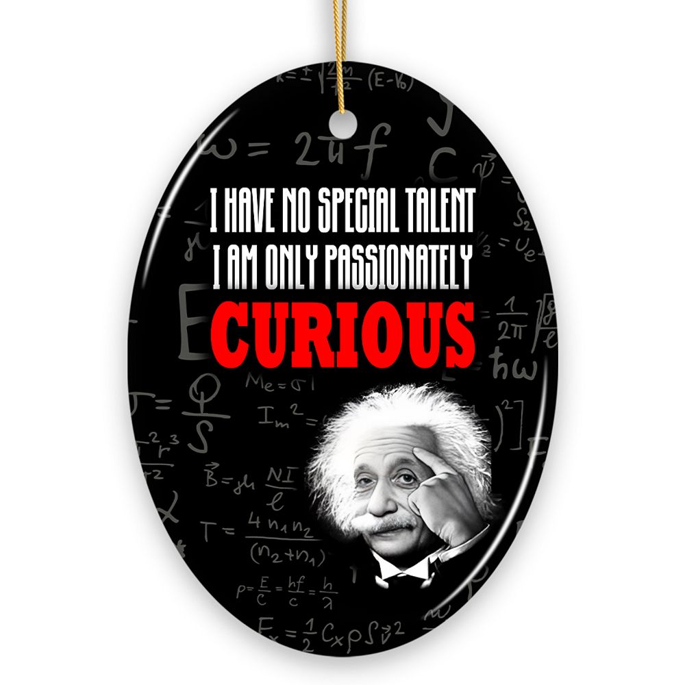Albert Einstein Thought Provoking Quote Passionately Curious, Ceramic ...