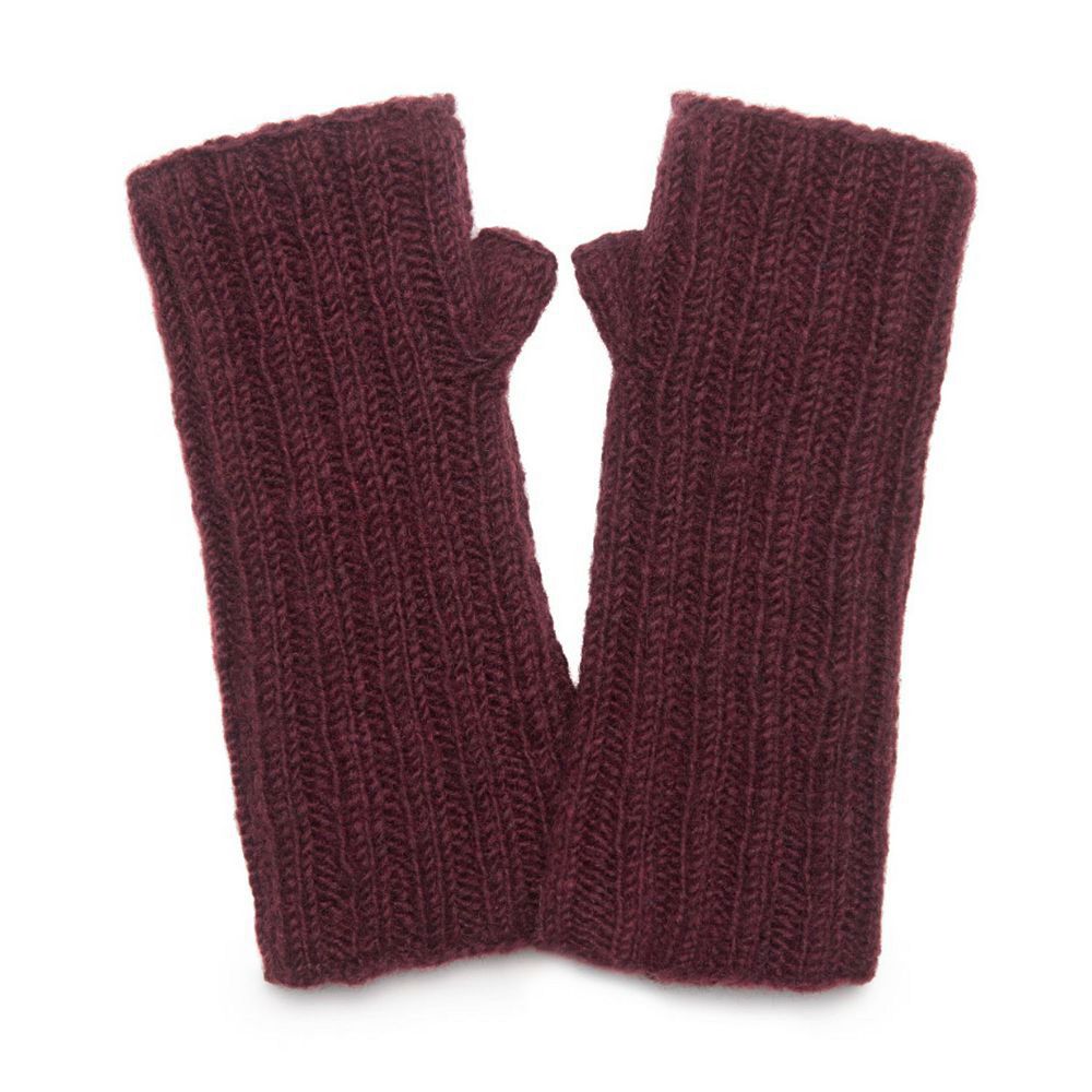 Feelgoodz Women's Artisan Hand-Knit Denali Ribbed Half Mitten