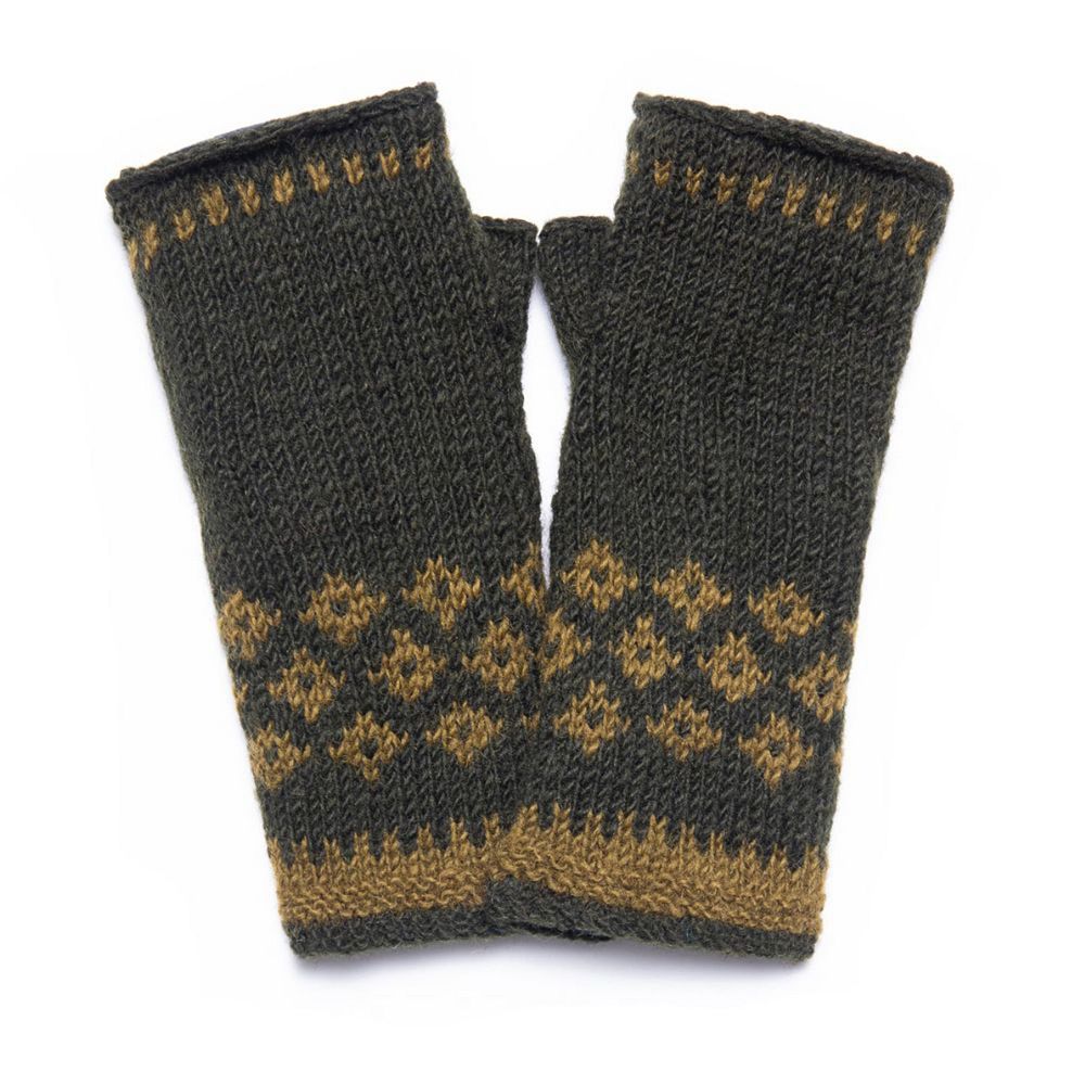 Feelgoodz Women's Artisan Hand-Knit Vail Winter Wool Half Mitten