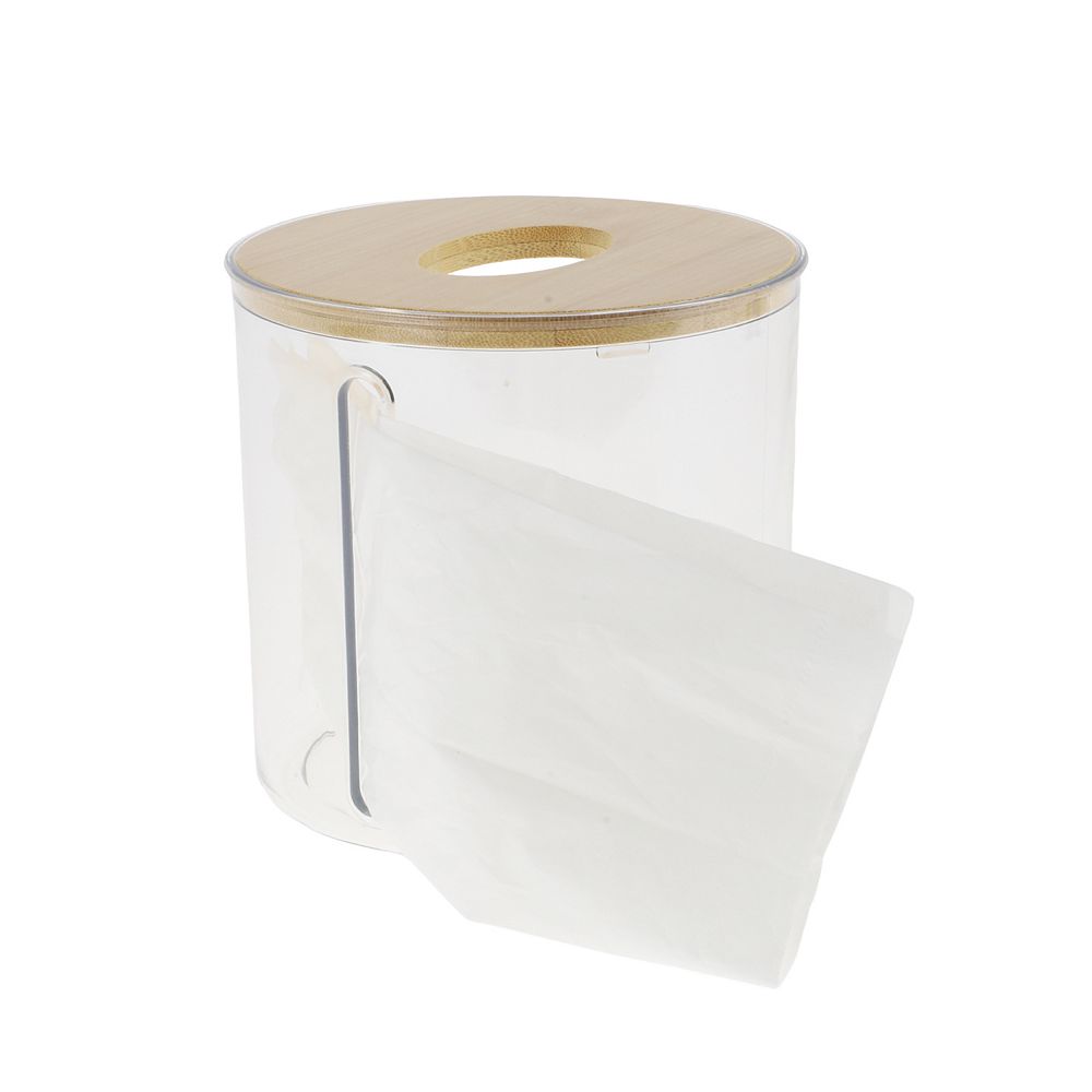 1 Pcs Convenient Round Tissue Box Holder for Living Room Table Desk Office