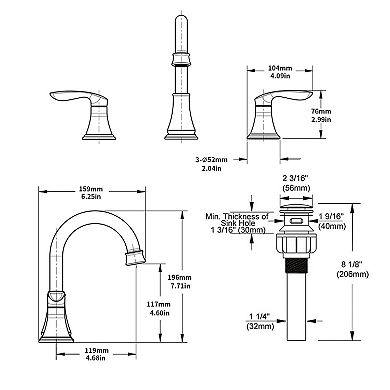 Widespread Bathroom Faucet in Oil-Rubbed Bronze