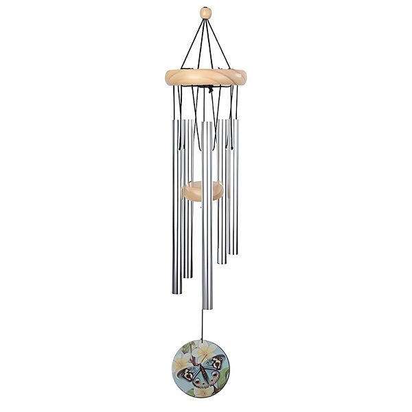 FC Design 20" Long Mini Wood Top Chime Butterfly Wind Chime Decoration ...