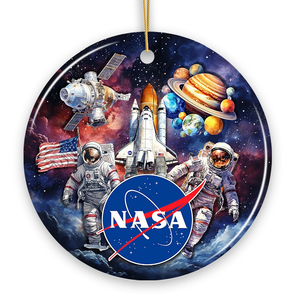 Artistic NASA Handcrafted Christmas Ornament, Astronaut in Outer Space ...