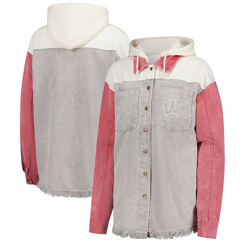 Women's Gameday Couture Gray Wisconsin Badgers Vintage Wash Corduroy ...