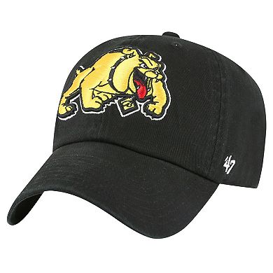 Men's '47 Black Bowie State Bulldogs Side & Back Clean Up Adjustable Hat