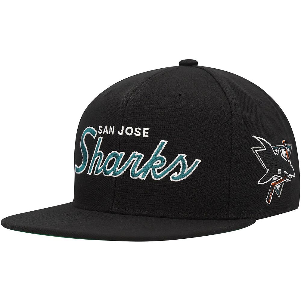 Men's Mitchell & Ness Black San Jose Sharks Core Team Script 2.0 ...