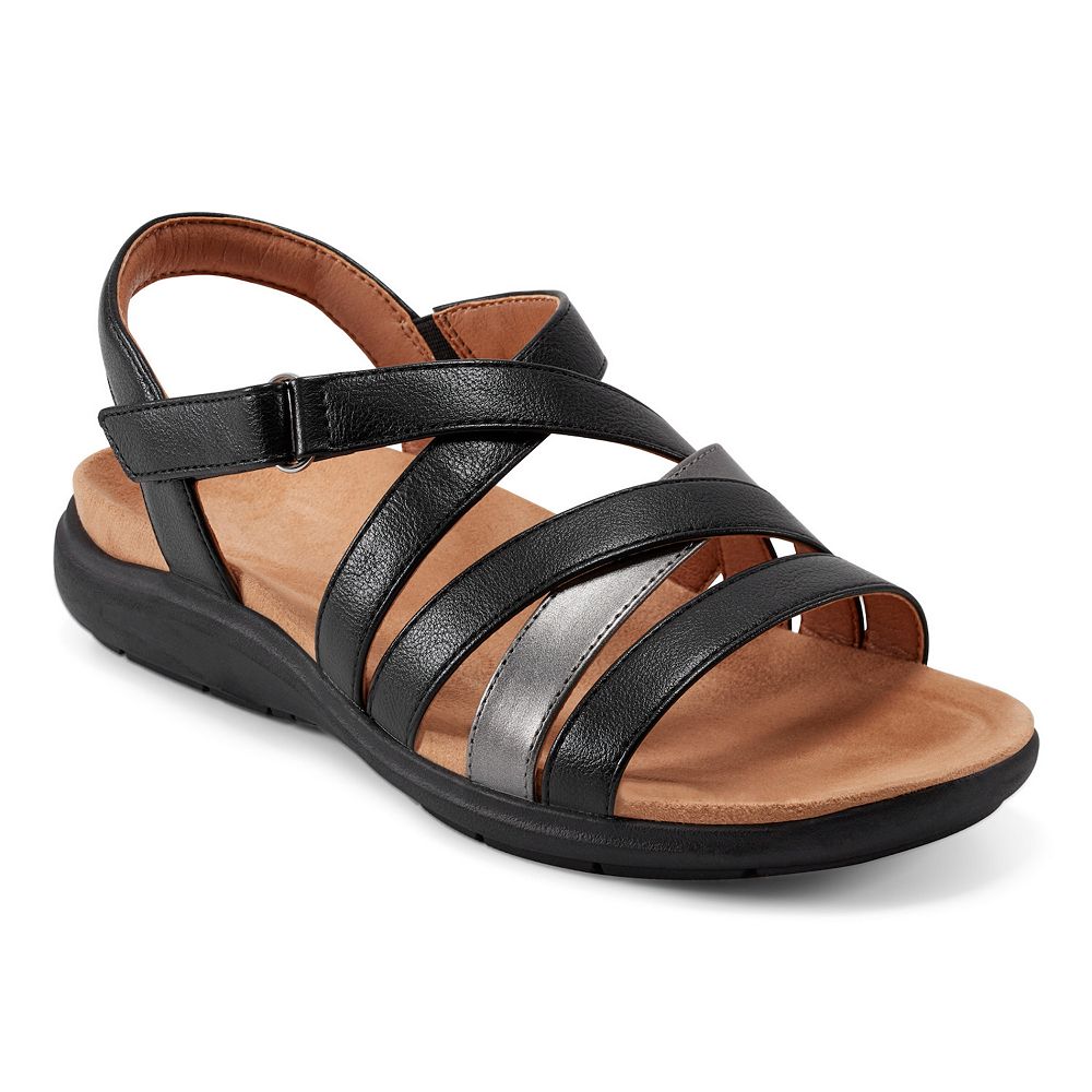Easy Spirit Women's Whitt Strappy Adjustable Wedge Sandals