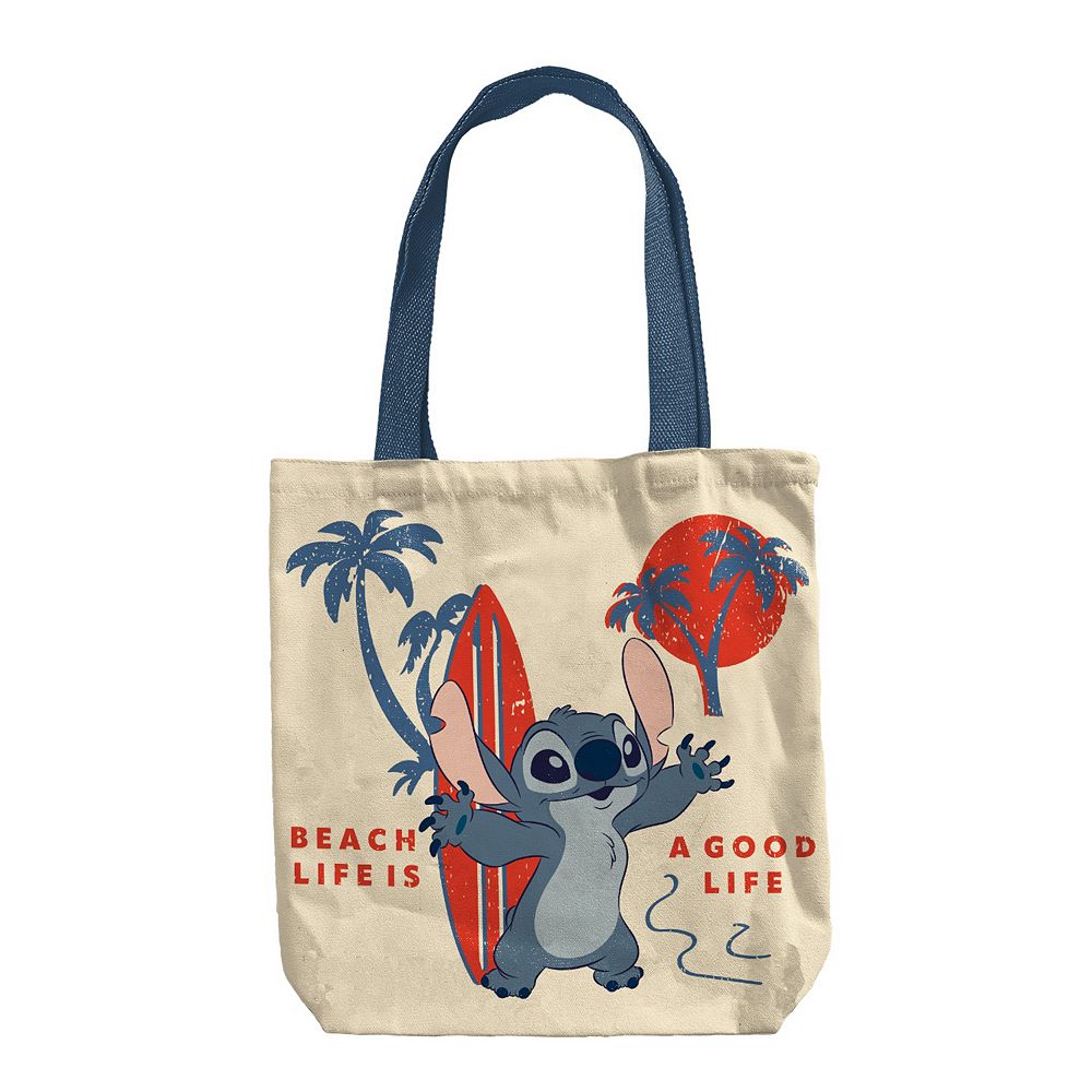 Disney's Stitch Summer Reusable Canvas Tote Bag