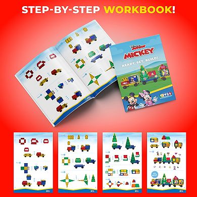 Disney Jr. Mickey Mouse Train Magnetic Tiles 41-Piece Set by Tytan Toys