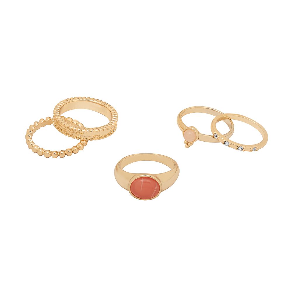 Emberly Gold Tone 5-pk. Ring Set