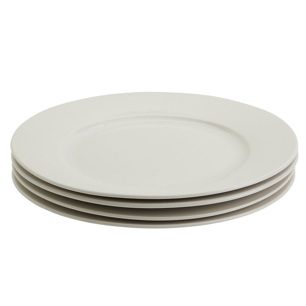The Big One® 4-Piece Broad Rim Dinner Plate Set