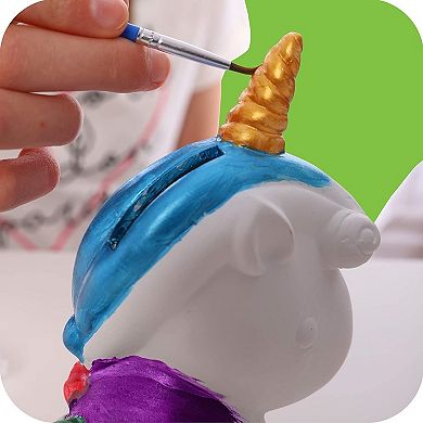 Unicorn Money Box: Paint And Decorate, Kids Paint Set With 21 Gems
