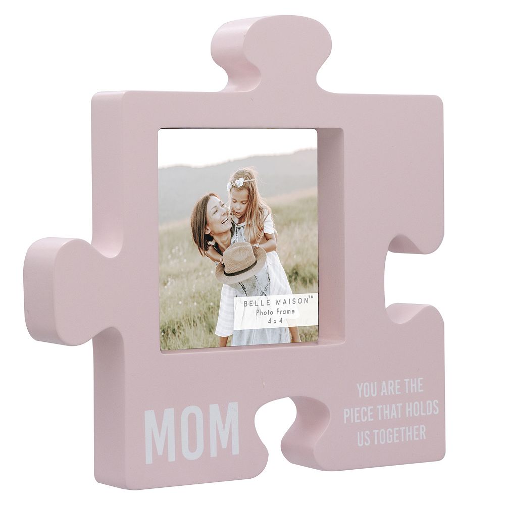 Belle Maison Mom Puzzle Piece 4" x 4" Frame Table Decor