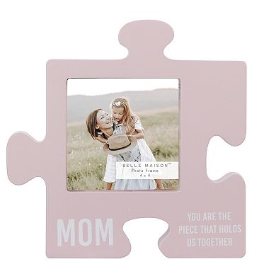 Belle Maison Mom Puzzle Piece 4" x 4" Frame Table Decor