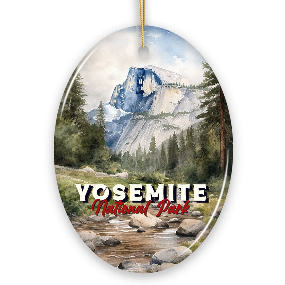 Watercolor Painting of El Capitan in Yosemite National Park Ornament ...