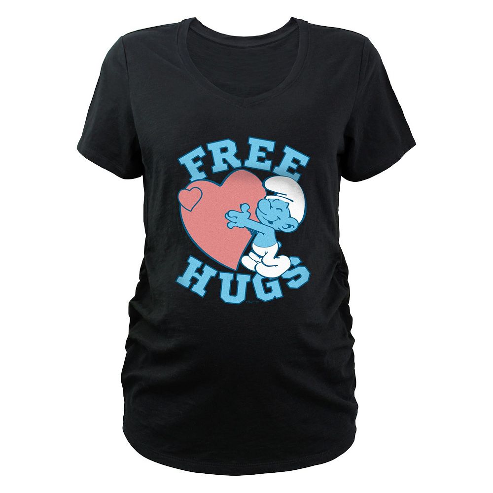 Maternity Smurfs Free Hugs Graphic Tee