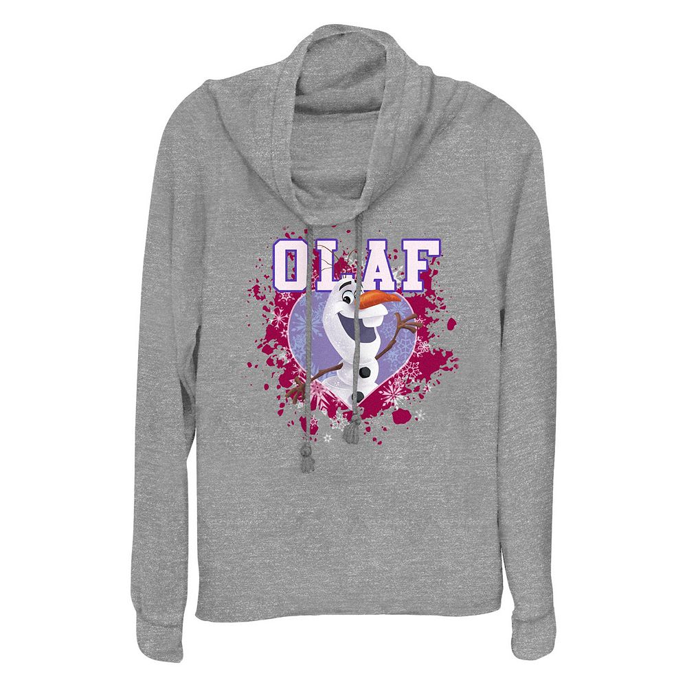 Disney's Frozen Olaf Happy Heart Women's Cowlneck Graphic Lightweight ...
