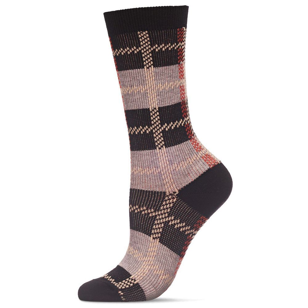 Women's Retro Vintage Plaid Cotton Blend Crew Sock