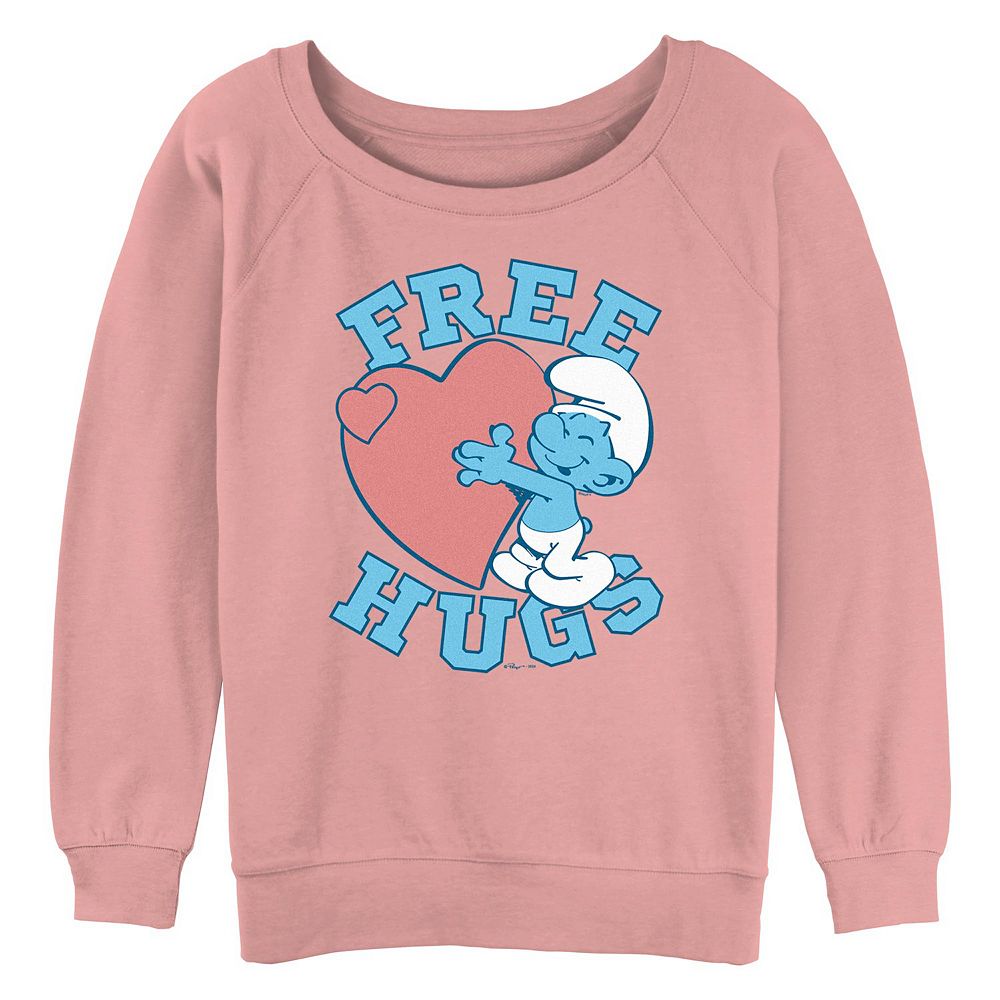Juniors' Smurfs Free Hugs Graphic Pullover