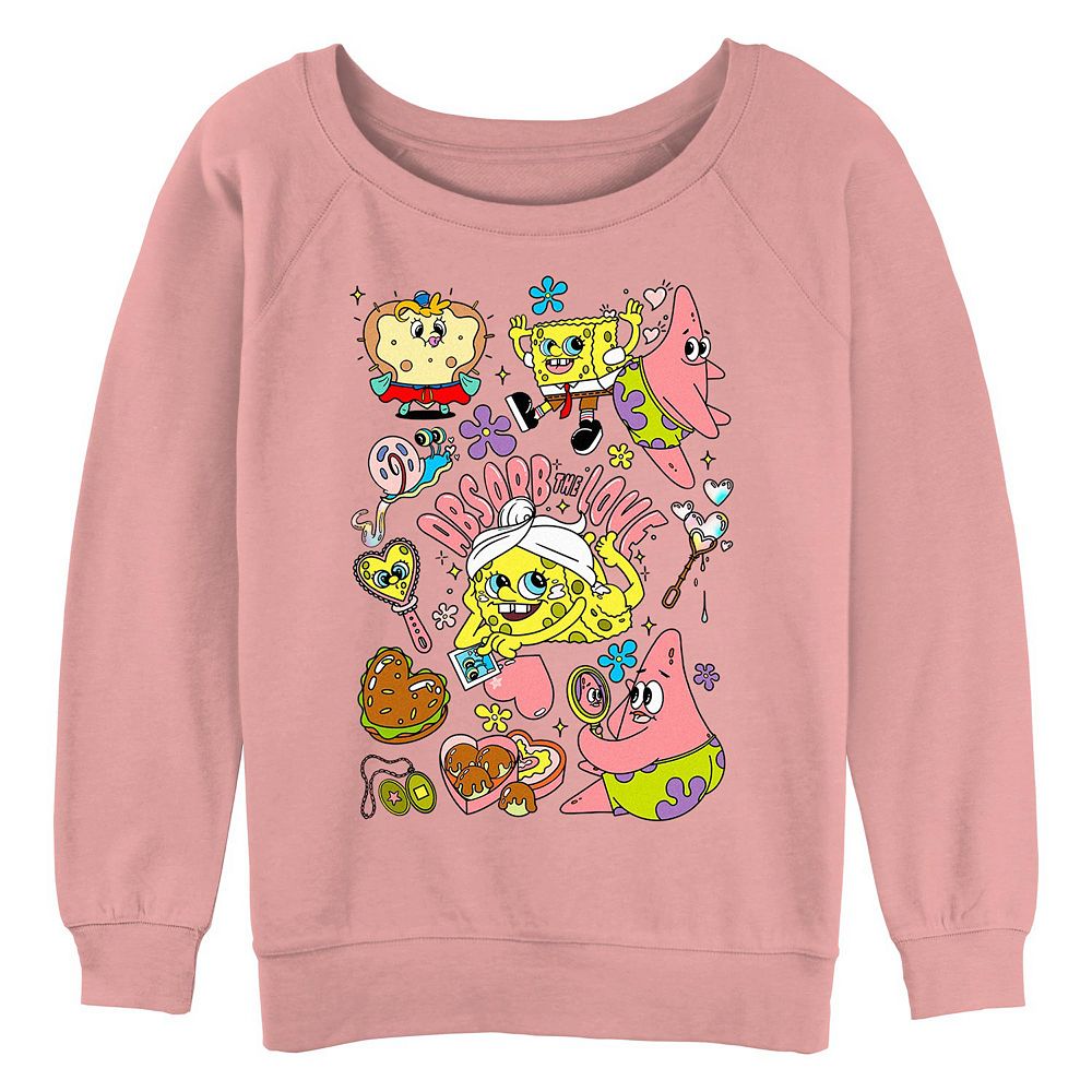 Juniors' Nickelodeon SpongeBob SquarePants Absorb The Love Graphic Pullover