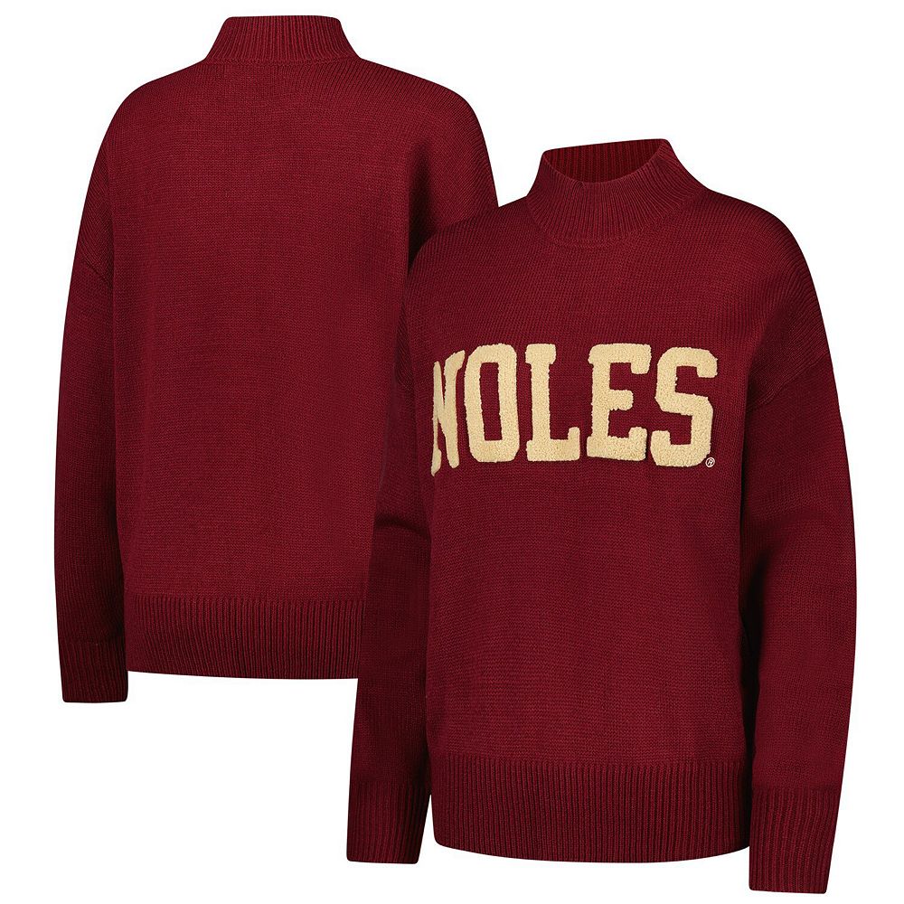 Women's Garnet Florida State Seminoles Oversized Varsity Sweater