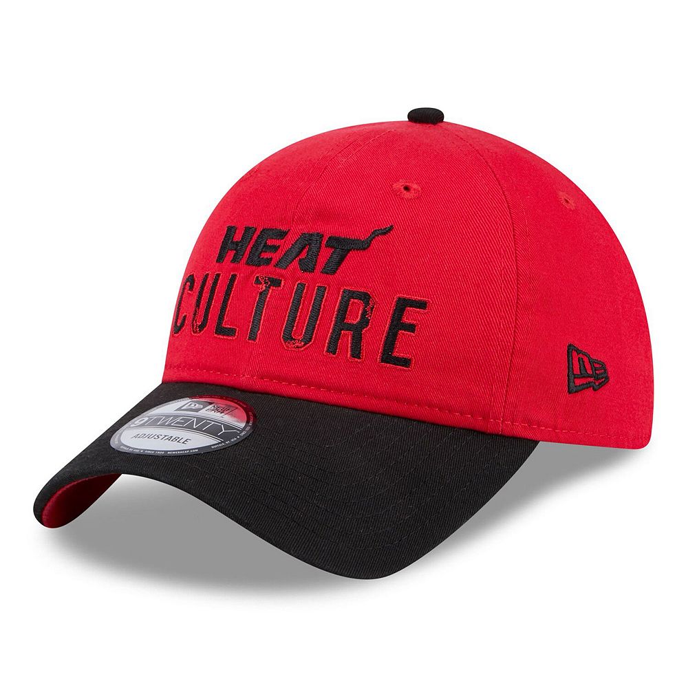 Men's New Era Red Miami Heat 2024/25 City Edition 9TWENTY Adjustable Hat