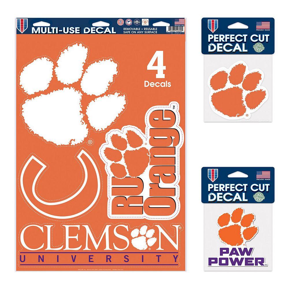 WinCraft Clemson Tigers Decal Variety Pack