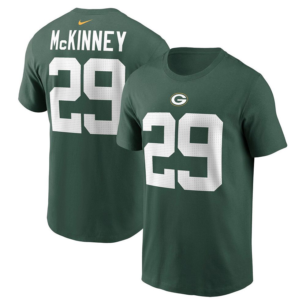 Men's Nike Xavier McKinney Green Green Bay Packers Name & Number T-Shirt