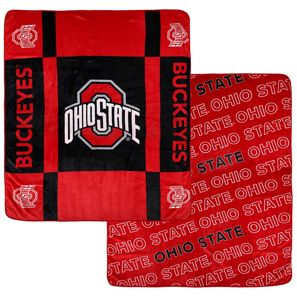 Pegasus Ohio State Buckeyes 60" x 70" Reverse Block Double-Sided Ultra ...