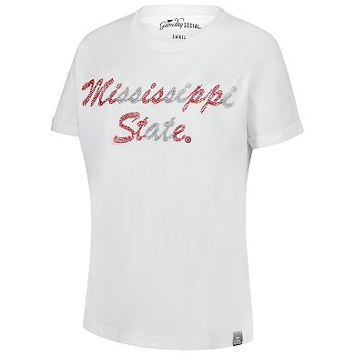 Women's Gameday Social White Mississippi State Bulldogs Hand Sewn ...