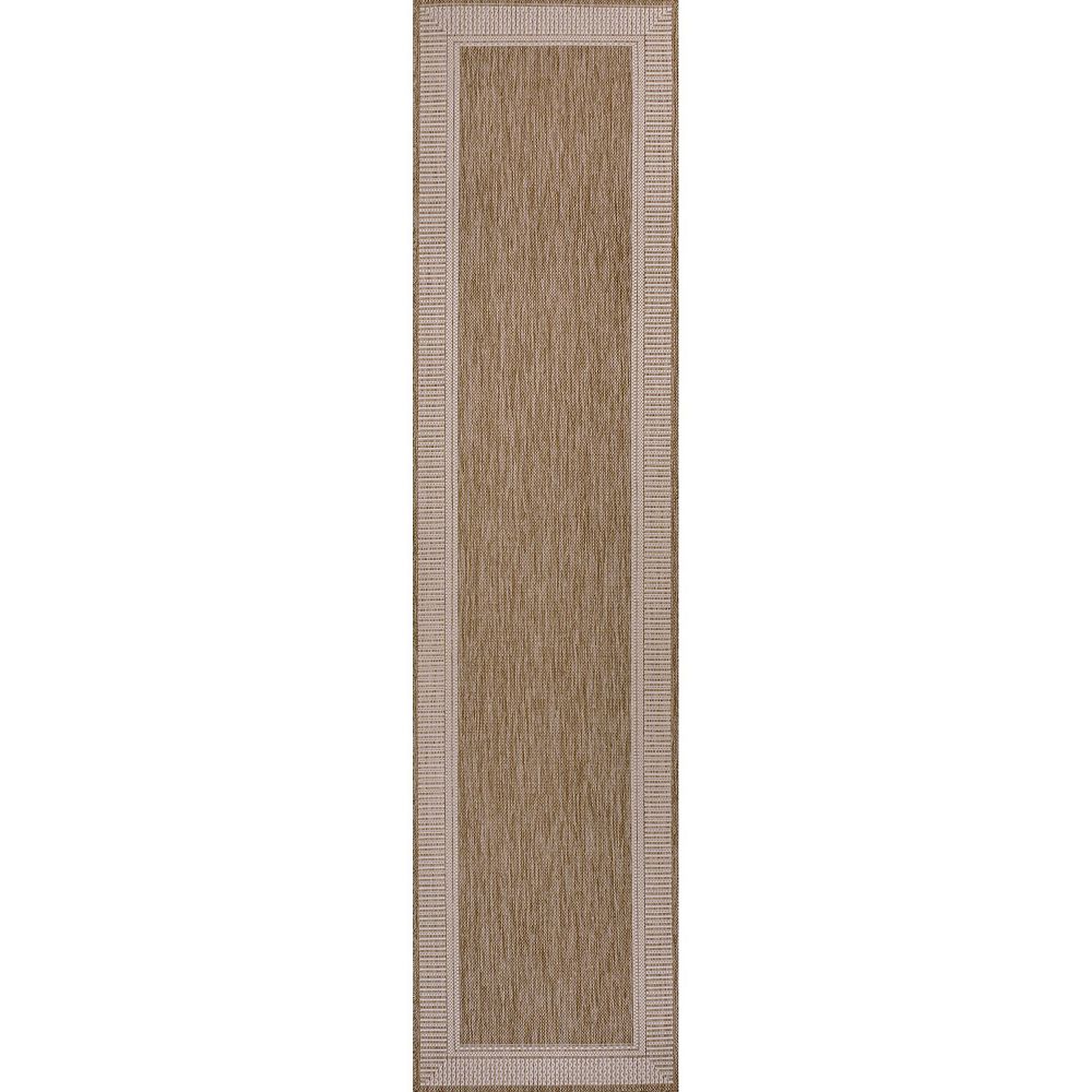 Lido Traditional Casual Pinstripe Border Indoor/outdoor Runner Rug