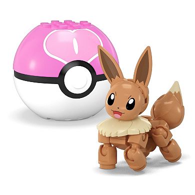 Mega Bloks Pokemon Poke Ball 2-Pack Building Toy Kit Charmander & Eevee ...