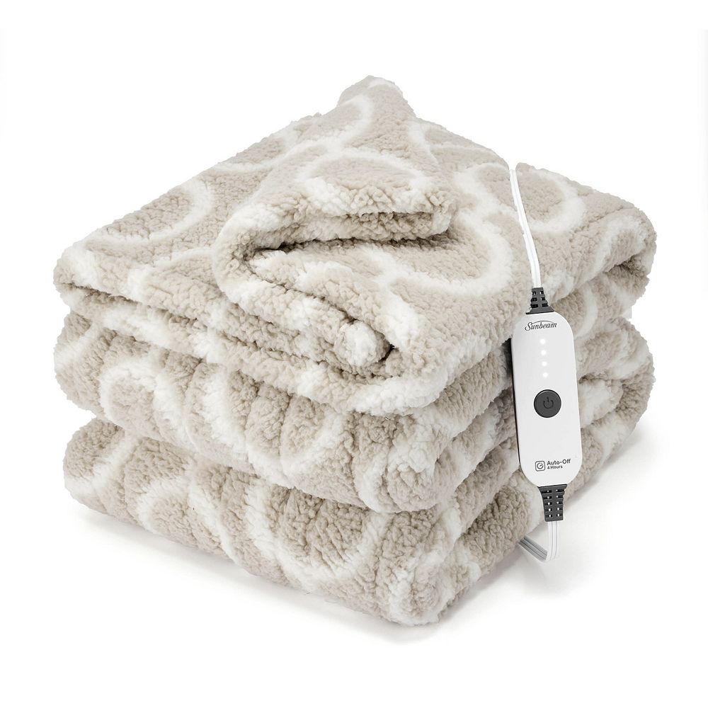 Sunbeam Nordic Sherpa Extra-Long Blanket