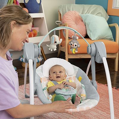 Bright starts whimsical wild portable swing store