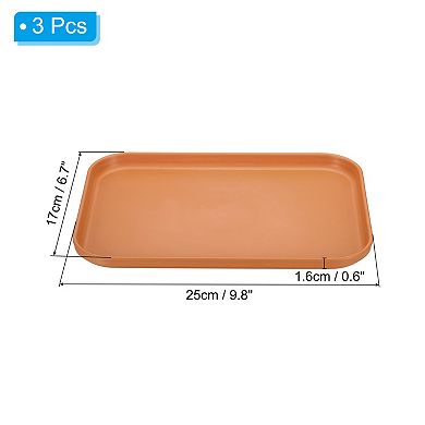 Plastic Fast Food Serving Tray, Reusable Rectangular Cafeteria Serving ...