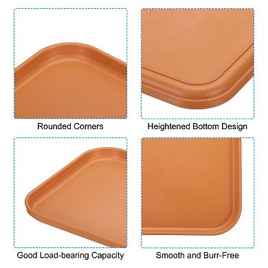 Plastic Fast Food Serving Tray, Reusable Rectangular Cafeteria Serving ...