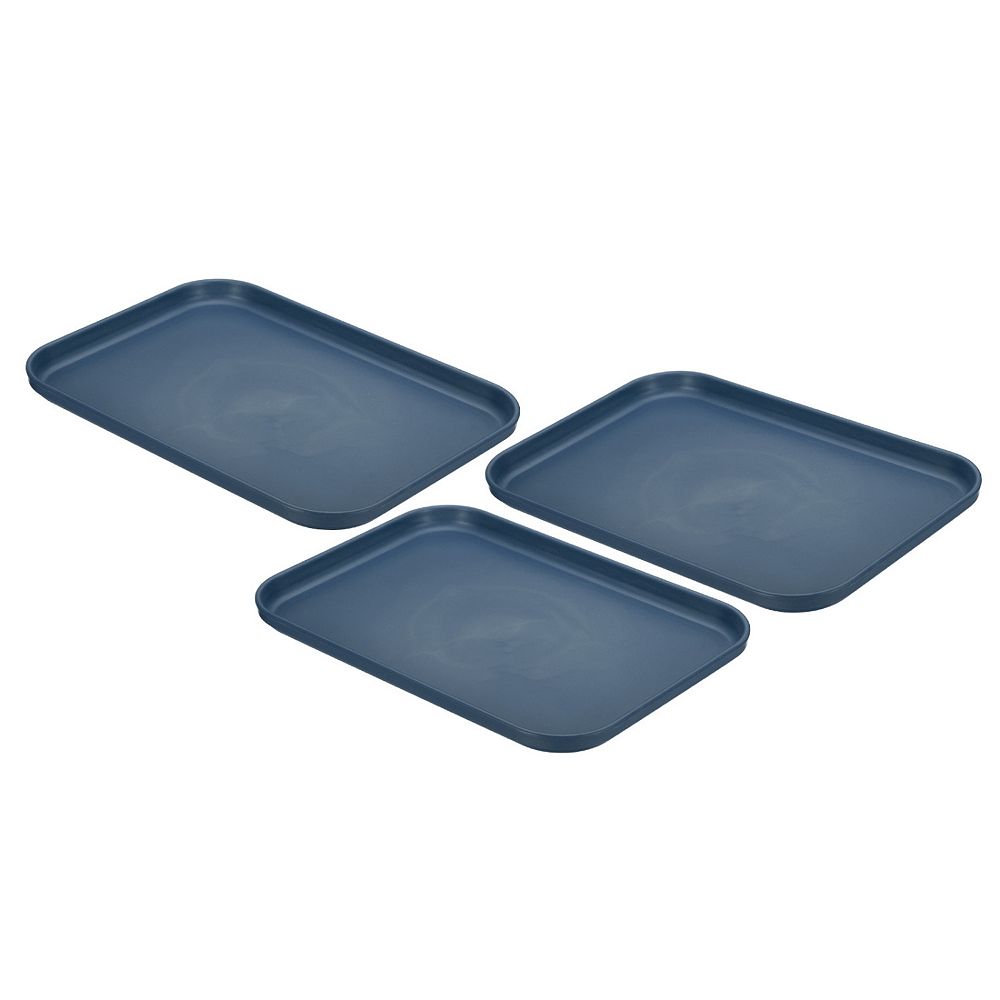 Plastic Fast Food Serving Tray, Reusable Rectangular Cafeteria Serving ...