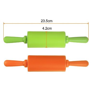 Silicone Rolling Pins for Baking 9" Non Stick Rolling Pin Small Roller