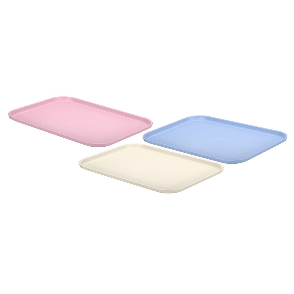 Plastic Fast Food Serving Tray, 3Pcs 12.2"x8.9" Reusable Rectangular ...