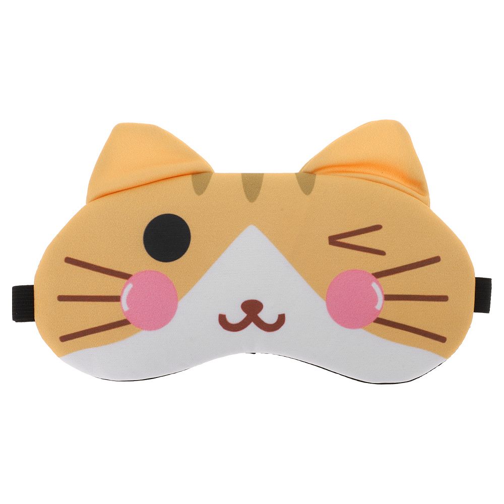 Soft Happy Cat Eyes Sleep Mask Yellow White Eye Shade Cover for Rest ...