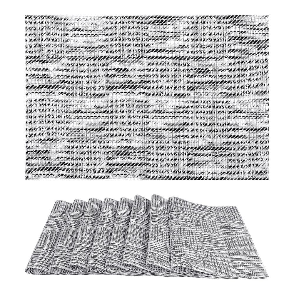 Set of 6 Placemats, Vinyl Placemats for Kitchen Dining Table Decor Heat ...