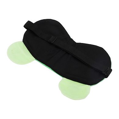 Soft Cartoon Frog Smiling Sleep Mask Green Eye Shade Cover for Travel 1 Pc