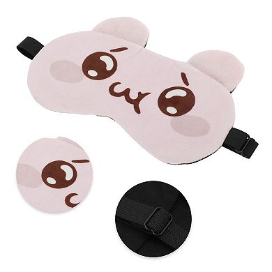 Soft Cartoon Cute Sleep Mask Pink Eye Shade Cover for Travel for Rest 1 Pc
