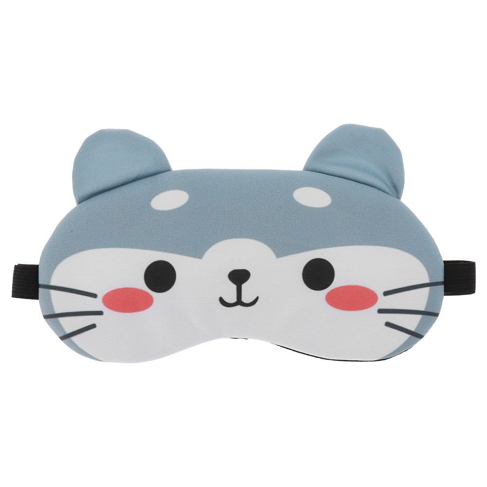Soft Cute Cat Eyes Sleep Mask Gray White Eye Shade Cover for Rest for ...